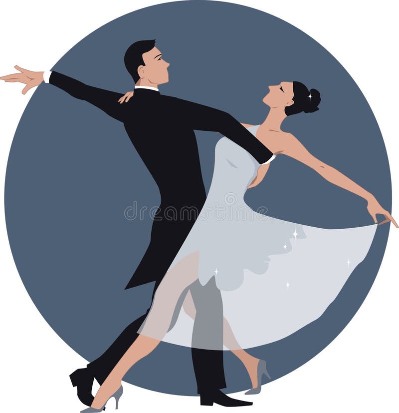 Vals Del Baile De Los Pares Ilustración del Vector - Ilustración de ...