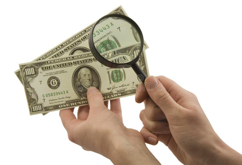 Vals geld stock foto. Image of dollar, vergroting, bankwezen - 13089260