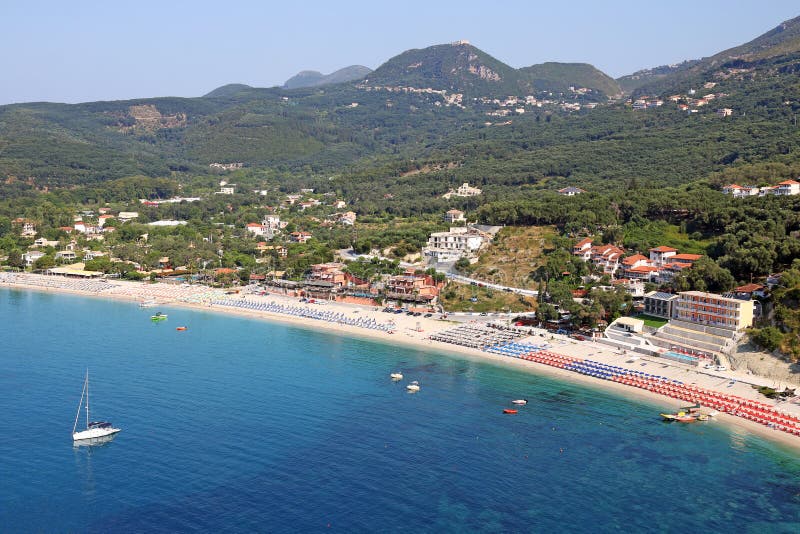 Valtos Beach Parga Landscape Stock Image - Image of nature, greek ...