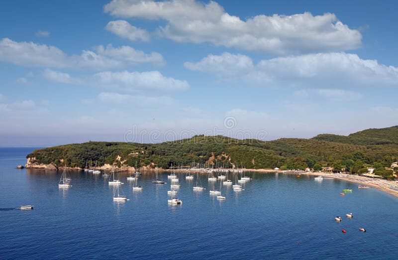 Valtos Strand Parga Grekland Arkivfoto - Bild av destination, stillsamt ...