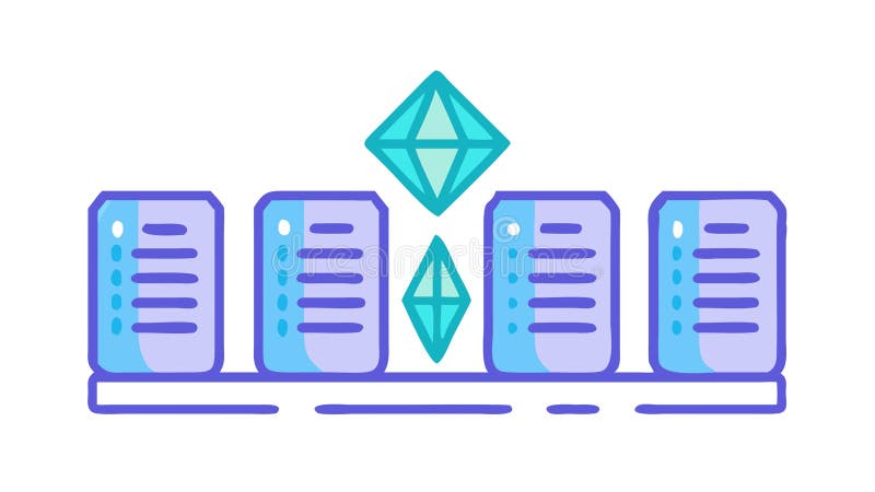 Valuable Data Servers. Digital Asset Management, Vector Design ...