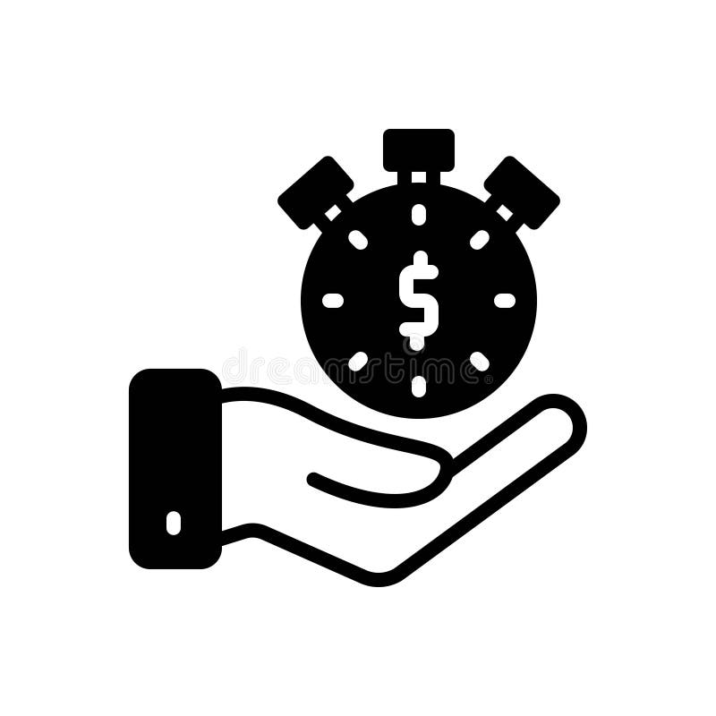 Black Solid Icon for Valuable, Valued and Precious Stock Vector ...