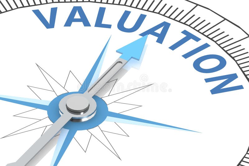 Valuation Word on White Compass Stock Illustration - Illustration of ...