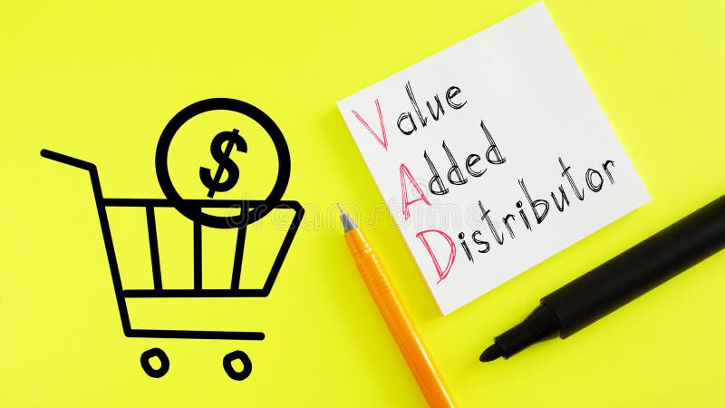 Value Added Distributor VAD is Shown Using the Text Stock Photo - Image ...