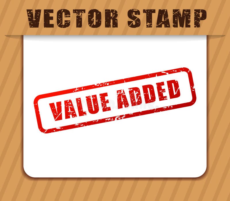 Value Added Red Words Buffered Stock Vector - Illustration of business ...
