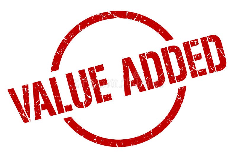 Value Added Round Red Sticker Stock Vector - Illustration of ...