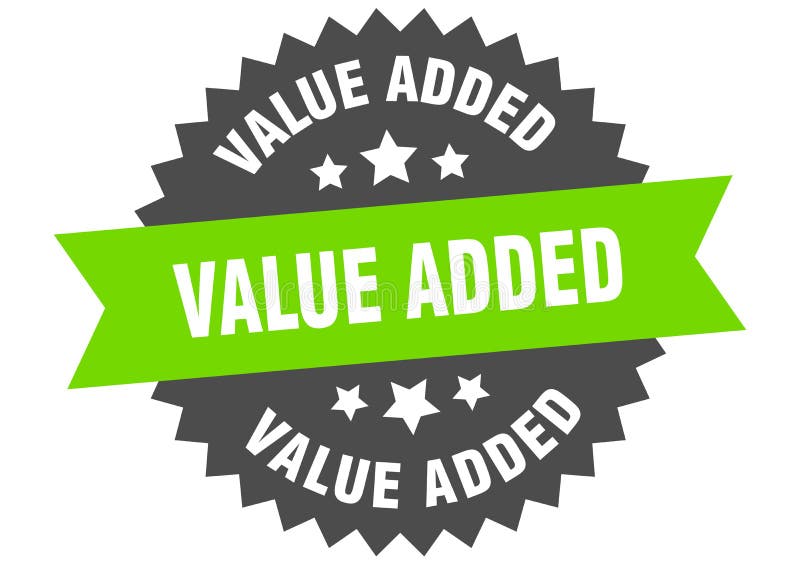 Value Added Round Red Sticker Stock Vector - Illustration of ...