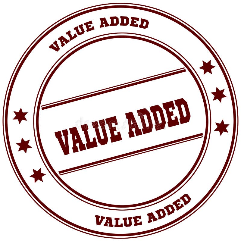 ADDED VALUE Simple Red Stamp Stock Illustration - Illustration of ...
