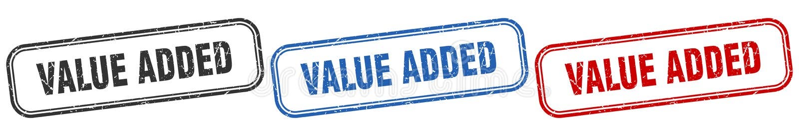 Value Added Round Red Sticker Stock Vector - Illustration of ...