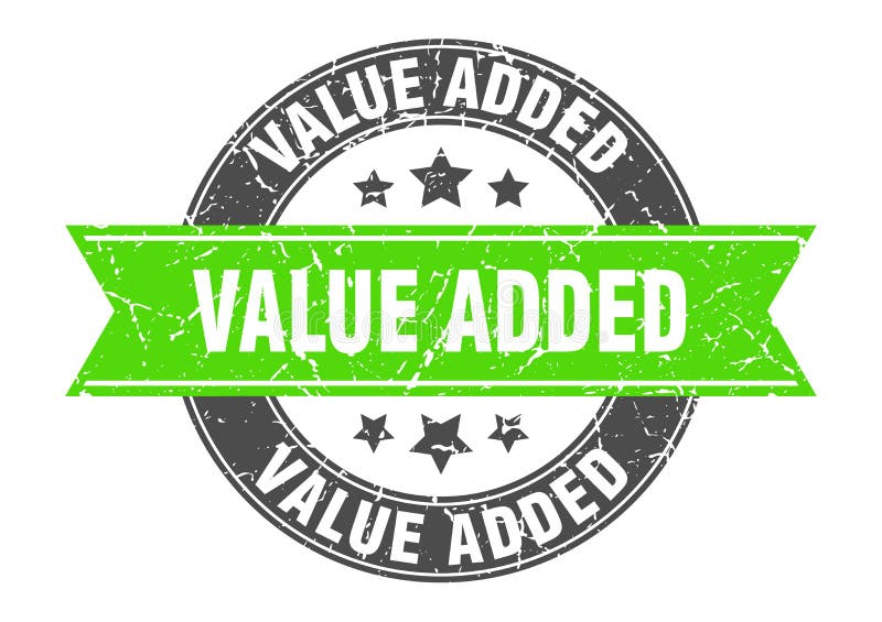 Black And Green ADDED VALUE Stamp. Stock Illustration - Illustration of ...