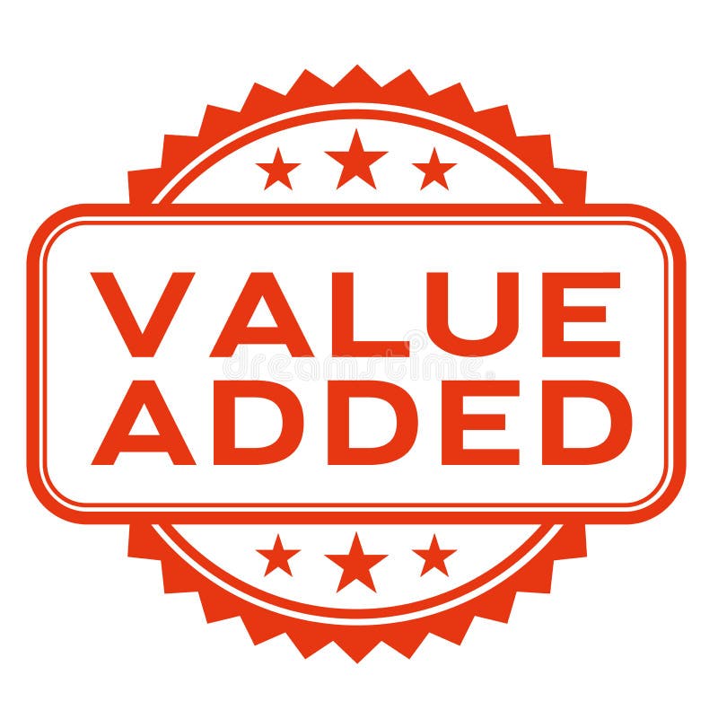 VALUE ADDED Stamp Isolated on White Stock Illustration - Illustration ...