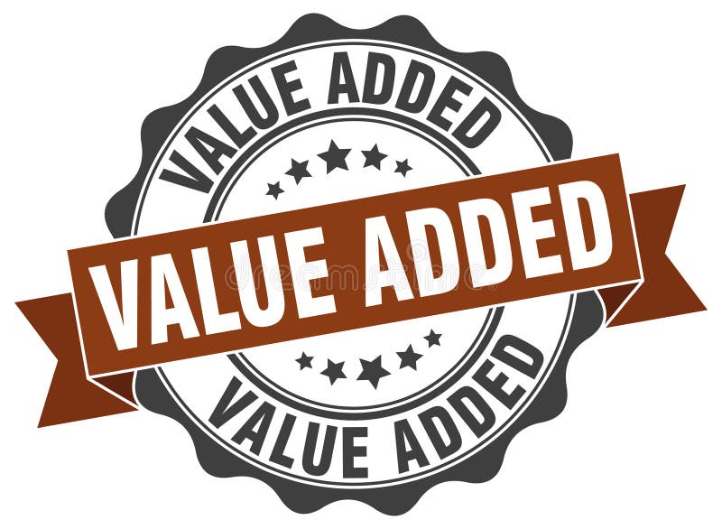 Value Added Round Red Sticker Stock Vector - Illustration of ...