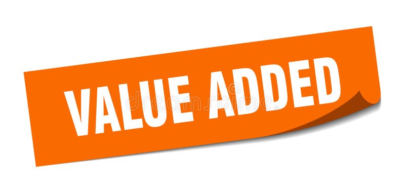 Value added sticker. stock vector. Illustration of element - 154004399