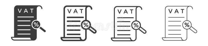 Value Added Tax VAT Icon Vector Set on White Background Stock Vector ...