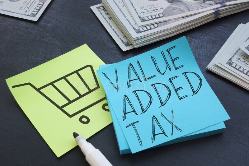 Value-Added Tax VAT is Shown Using the Text Stock Photo - Image of ...