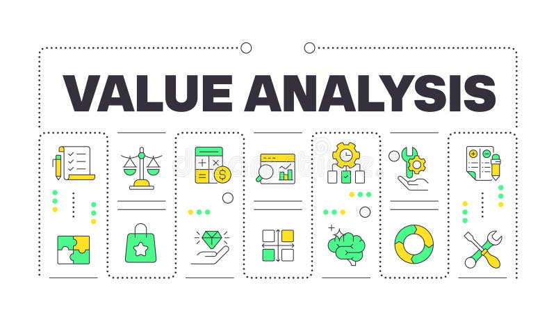 Value Analysis Word Concept Isolated on White Stock Illustration ...