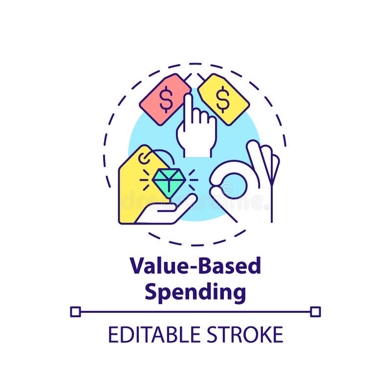 Value Based Spending Concept Icon Stock Vector - Illustration of ...