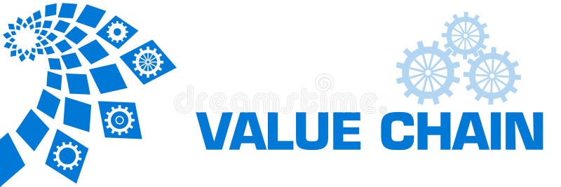 Value Chain Blue Gears Square Texture Stock Illustration - Illustration ...
