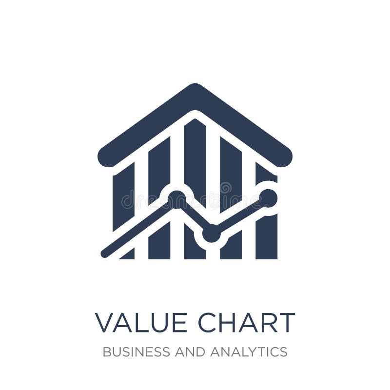 Value Chart Icon. Trendy Flat Vector Value Chart Icon on White B Stock ...