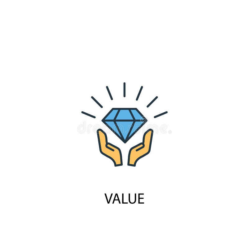 Value Concept 2 Colored Icon. Simple Stock Vector - Illustration of ... Value Concept 2 Colored Icon. Simple Stock Vector - Illustration of ...