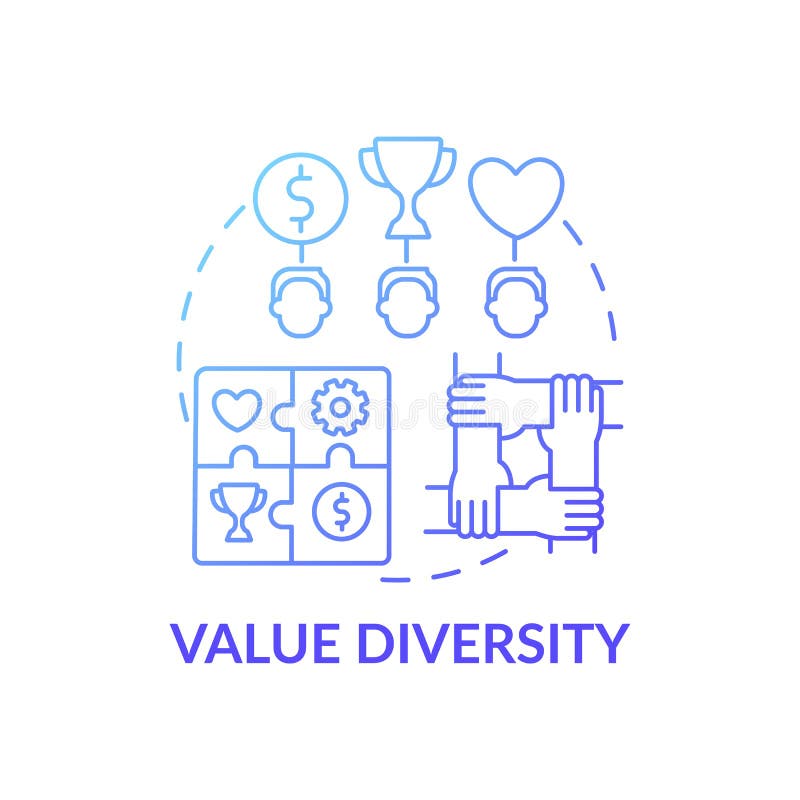 Value Diversity Concept Icon Stock Vector - Illustration of company ...
