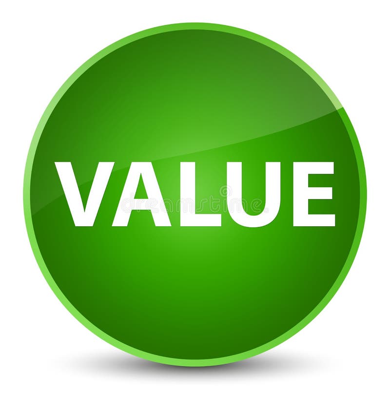 Value Elegant Green Round Button Stock Illustration - Illustration of ...