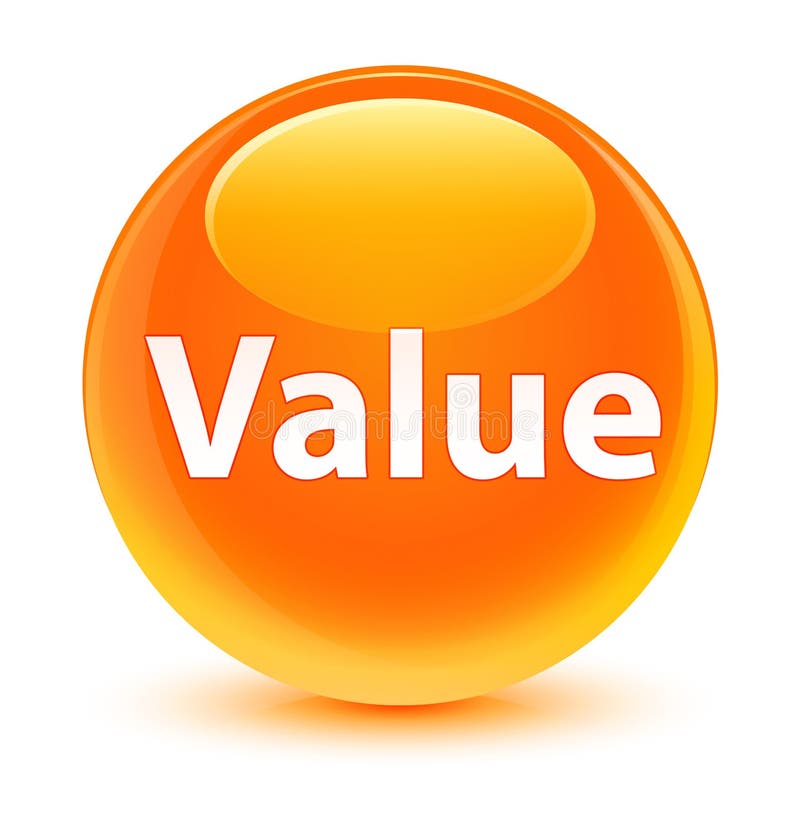 Value Glassy Orange Round Button Stock Illustration - Illustration of ...