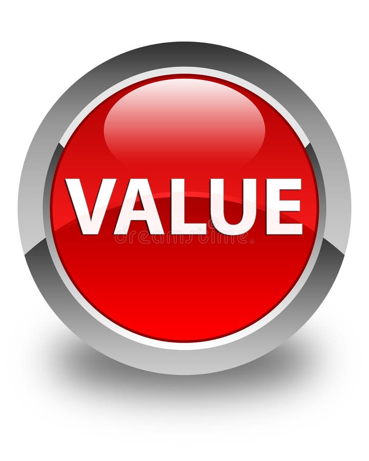 Value Glossy Red Round Button Stock Illustration - Illustration of ...