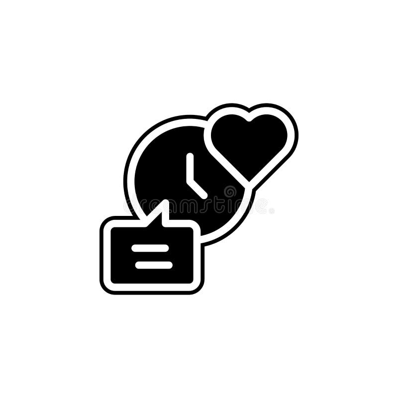 Value, Heart, Chat, Time Icon. Simple Glyph, Flat Vector of Time Icons ...
