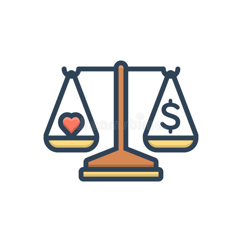 Color Illustration Icon for Value, Price and Cost Stock Illustration ...