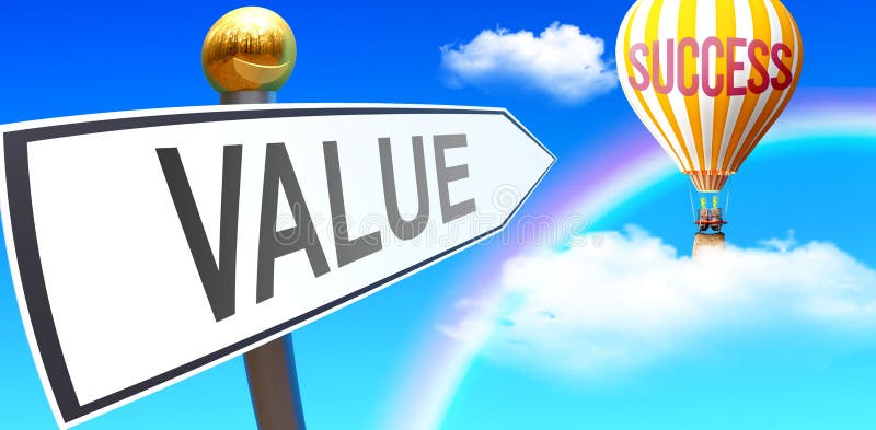 Value leads to success stock illustration. Illustration of value ...