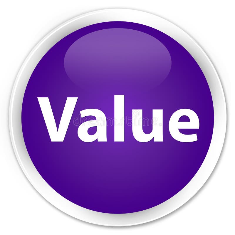 Value Premium Purple Round Button Stock Illustration - Illustration of ...