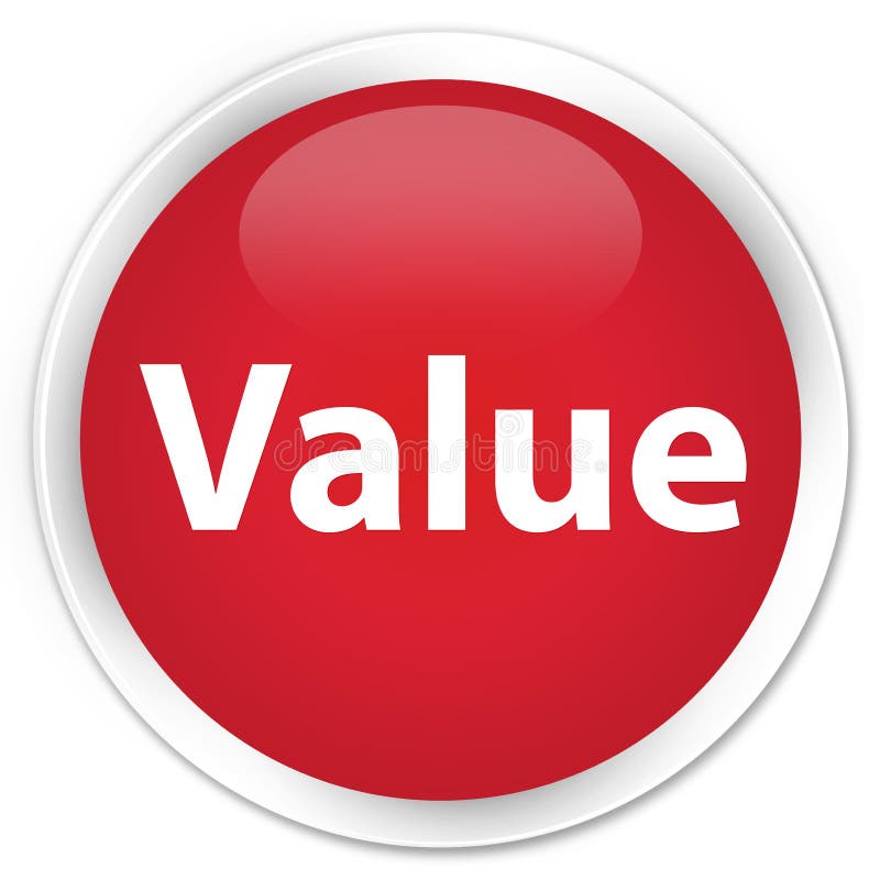 Value Premium Red Round Button Stock Illustration - Illustration of ...