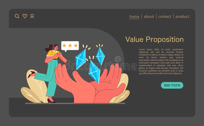 Value Proposition Concept. Flat Vector Stock Vector - Illustration of ...