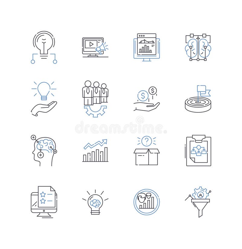 Value Proposition Line Icons Collection. Unique, Relevant, Distinctive ...