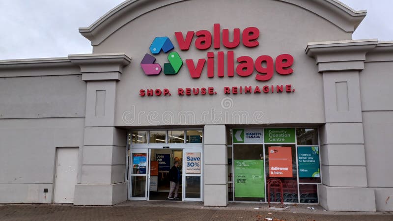 Value Village store sign editorial image. Image of donations - 294202030