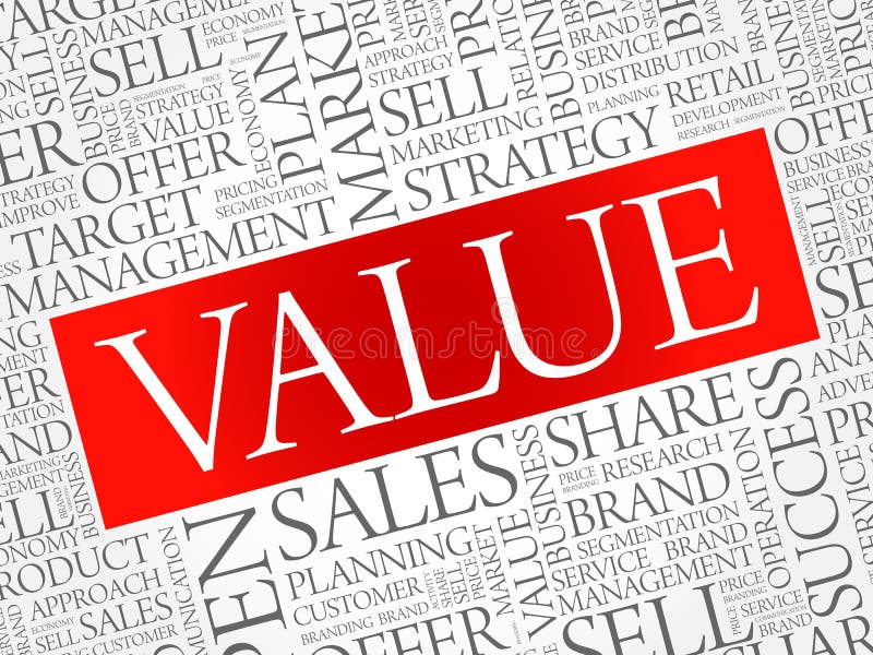 Value word cloud stock illustration. Illustration of mission - 199450259