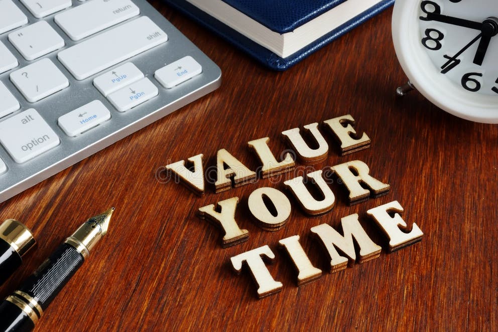 Value Your Time from Wooden Letters Stock Image - Image of inspiration ...