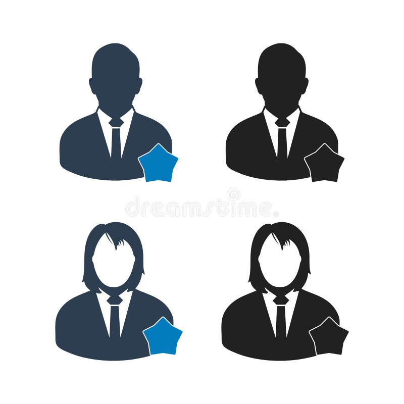 Valued Customer Icon Set. stock vector. Illustration of silhouette ...