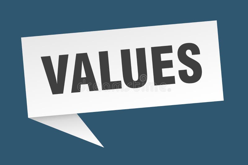 Values Banner. Values Speech Bubble Stock Vector - Illustration of page ...