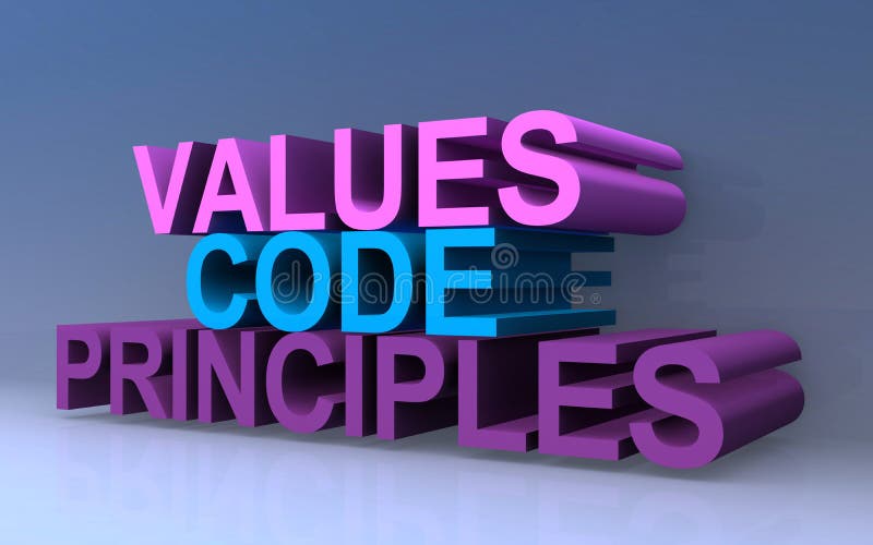 Values Definition Button Showing Principles Virtue and Morality Stock ...