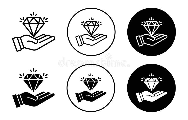 Values Icon Outline Flat Icon Stock Vector - Illustration of ...