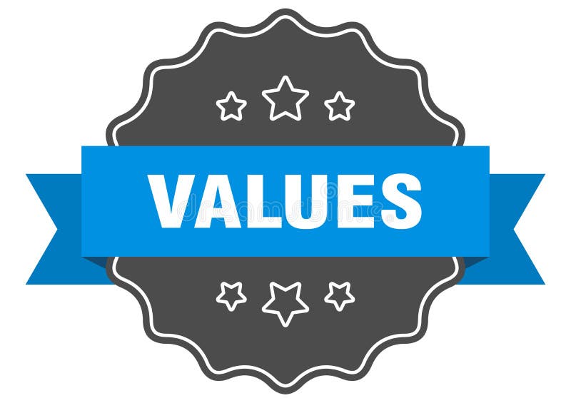 Values Label Sign. Round Stamp. Band. Ribbon Stock Vector ...