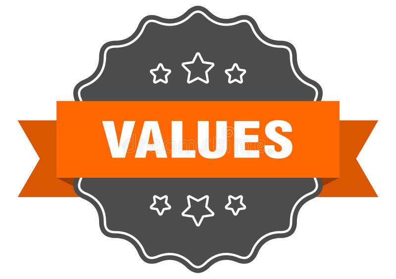 Values Label. Values Isolated Seal. Sticker. Sign Stock Vector ...