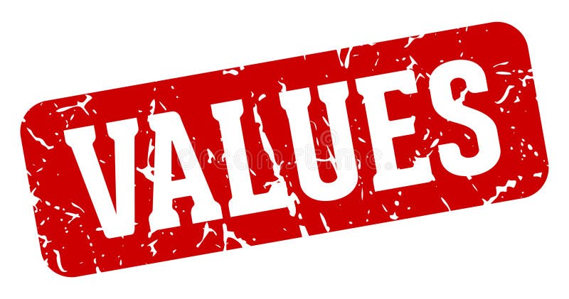 Values Rectangular Sign. Values Stamp Stock Vector - Illustration of ...