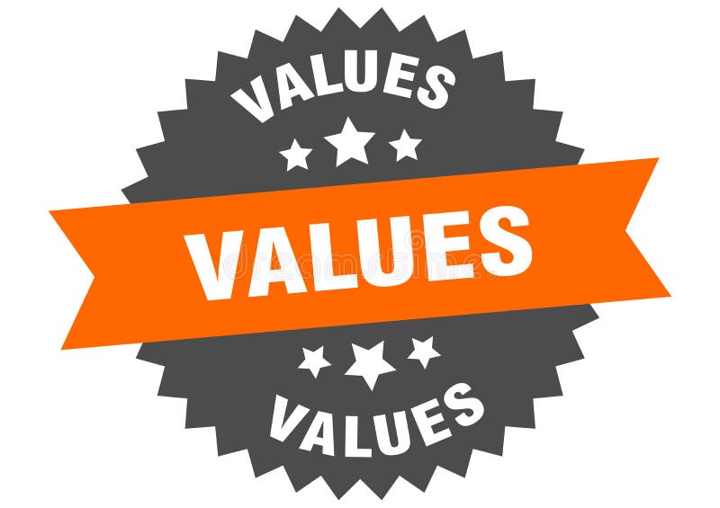 Values Round Ribbon Isolated Label. Values Sign Stock Vector ...