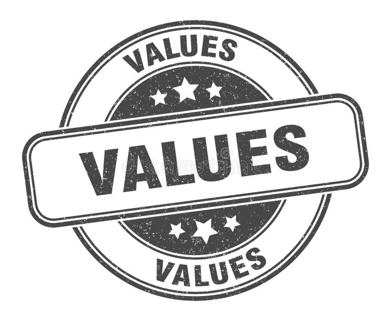 Values Stamp. Values Label. Round Grunge Sign Stock Vector ...