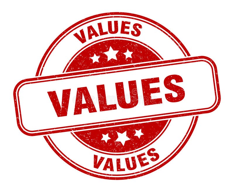 Values Stamp. Values Label. Round Grunge Sign Stock Vector ...