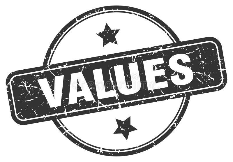 Values Stamp. Values Round Vintage Grunge Label Stock Vector ...