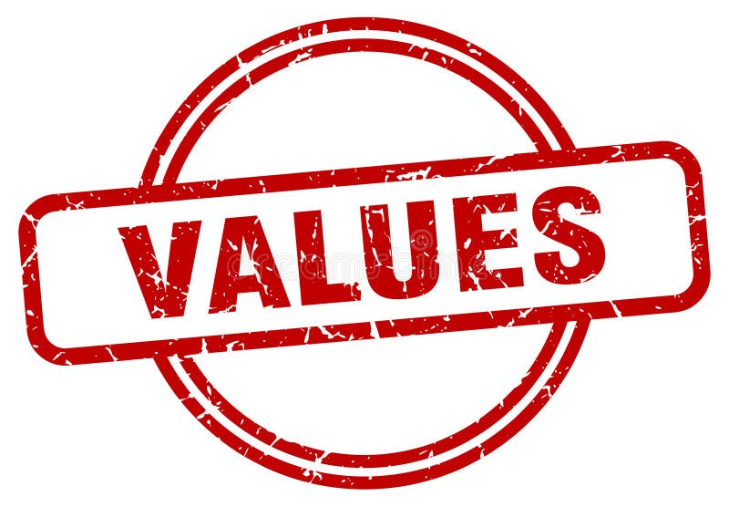 Values Stamp. Values Round Vintage Grunge Label Stock Vector ...